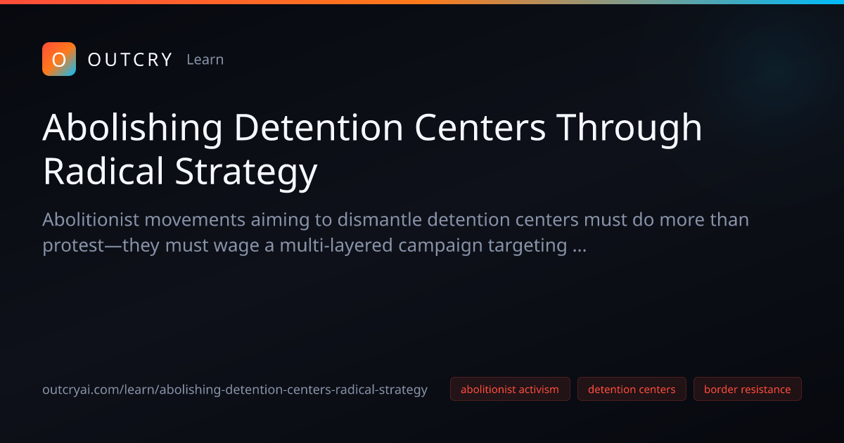 Abolishing Detention Centers Through Radical Strategy - Outcry AI